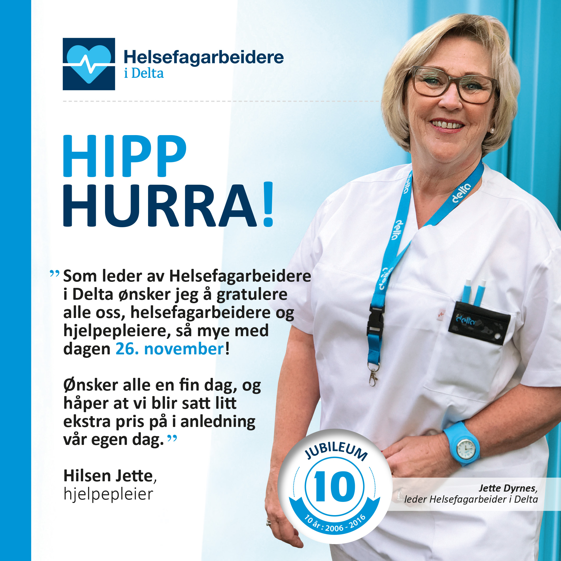 10 år med helsefagarbeider